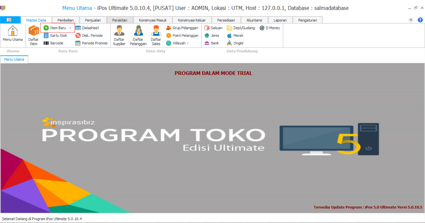 Tutorial Input Data Item Barang pada IPOS 5 - Program IPOS